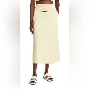 Fear of God | Skirts | Fear Of God Essentials Cotton Jersey Yellow Midi ...